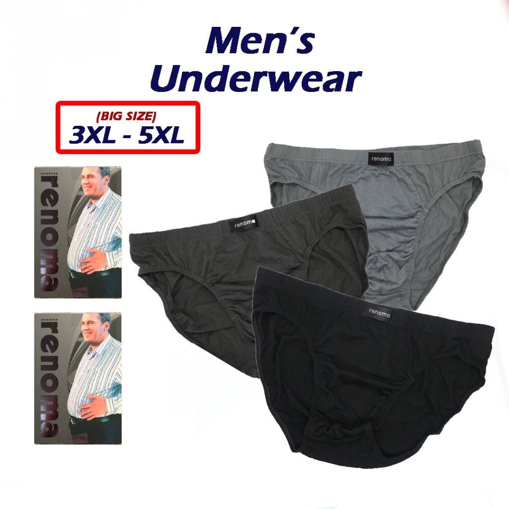 JMF_ Big Size Men’s Underwear XL-6XL / Spender / 3 in 1 / Saiz Besar Seluar Dalam Lelaki ...
