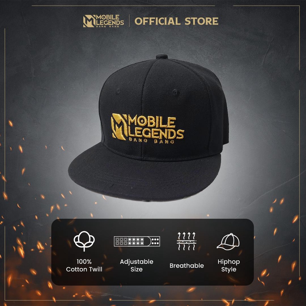 🔥MLBB Official🔥 Logo Hiphop Cap Topi Embroidery Unisex Ready Stock ...