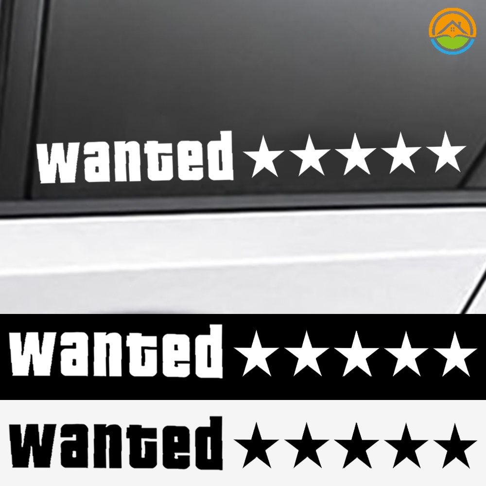 Five Star Wanted Style Car Sticker/ Cute Interesting Automobile Body ...