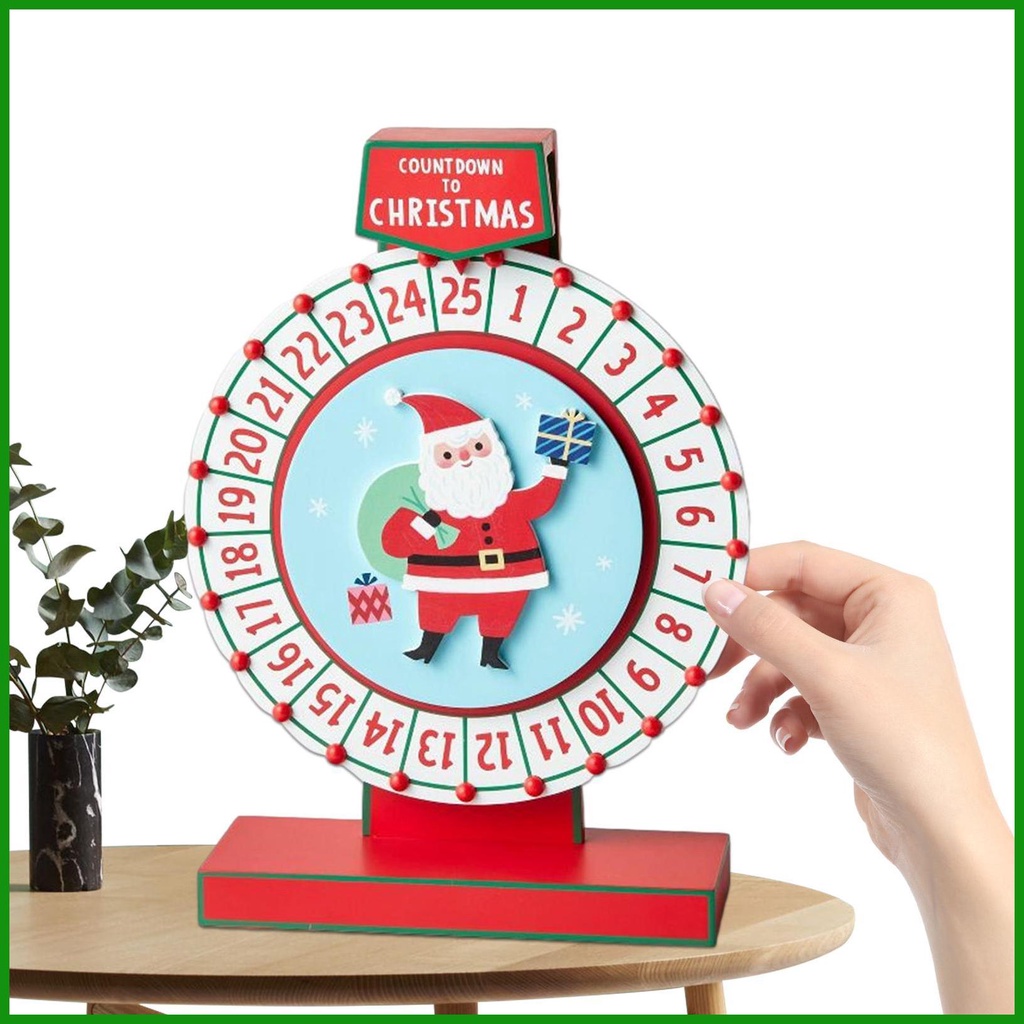 Christmas Advent Calendar Wheel Countdown Christmas Calendar Wooden ...