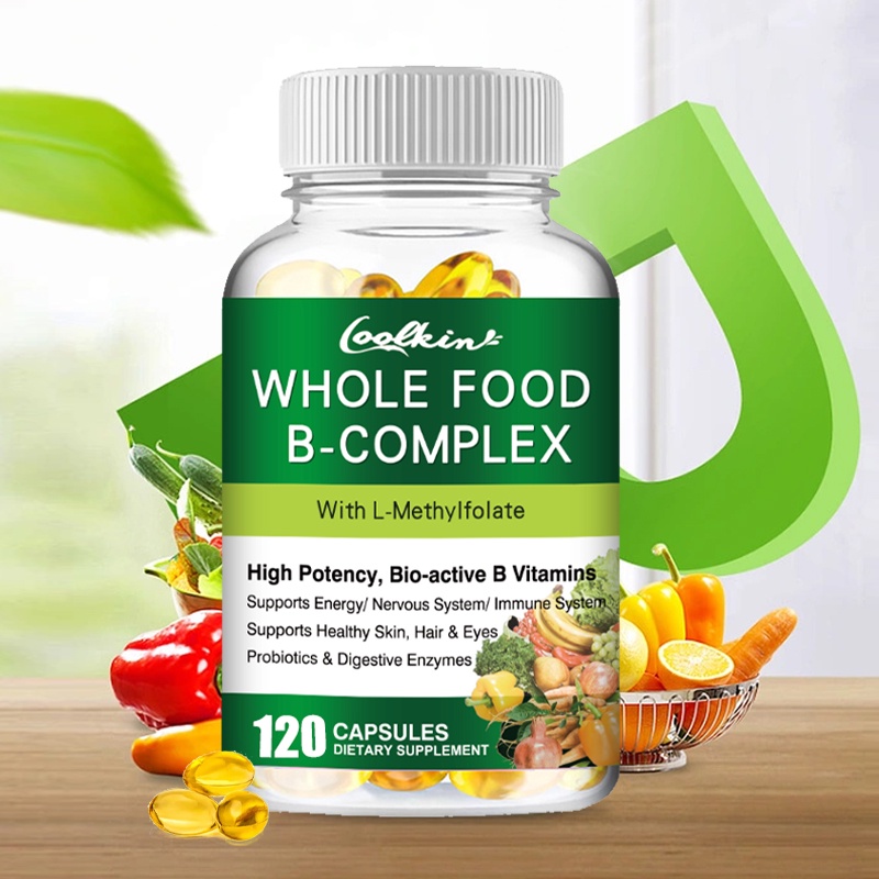 Vitamin B Complex Vegetarian Capsules for Heart Health, Nervous System ...