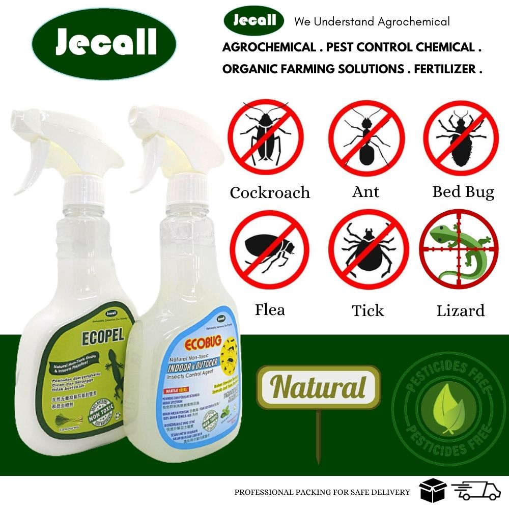 Jecall Natural Lizard & Insect Spray (Bundle Pack) ECOPEL(500ml ...