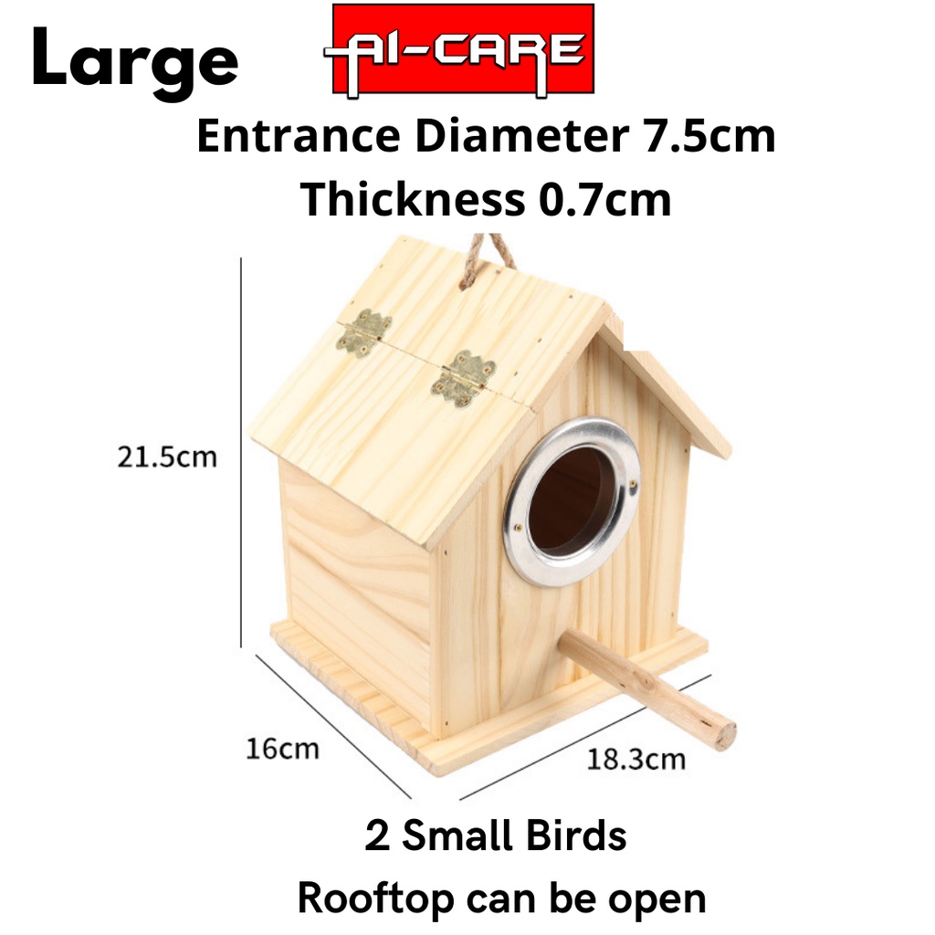 Bird Cage Box Habitat Sarang Telur Burung Baji Nestbox Budgie Nestbox ...