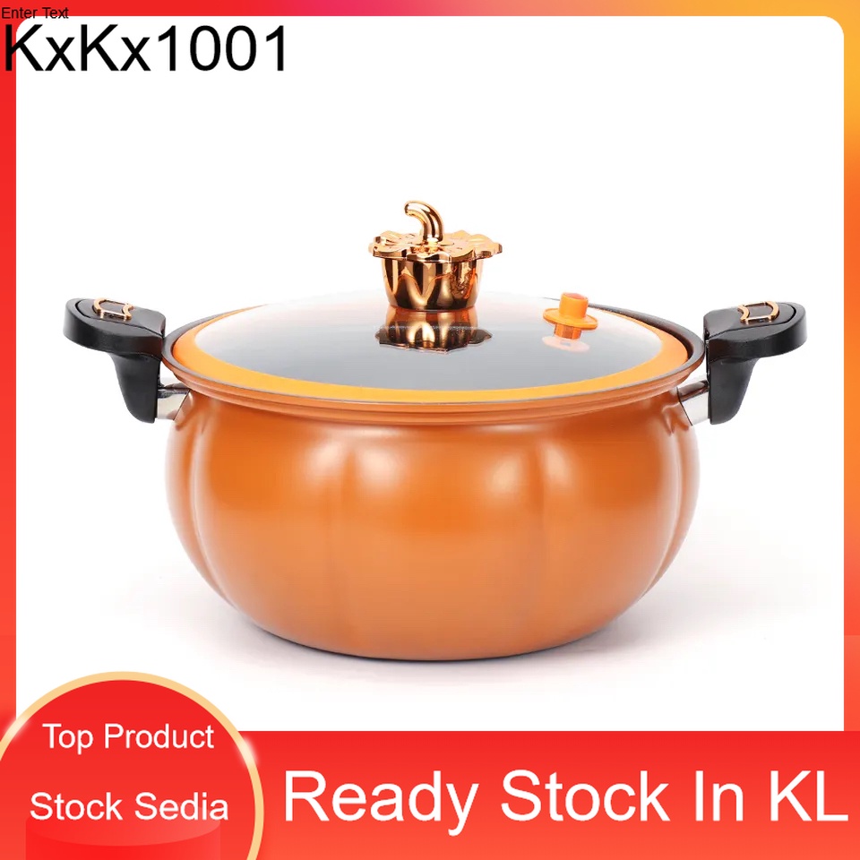 Pot Pumpkin Pot Dapur Kitchen Pot 8L Pier Micro Pressure Cooker Round ...
