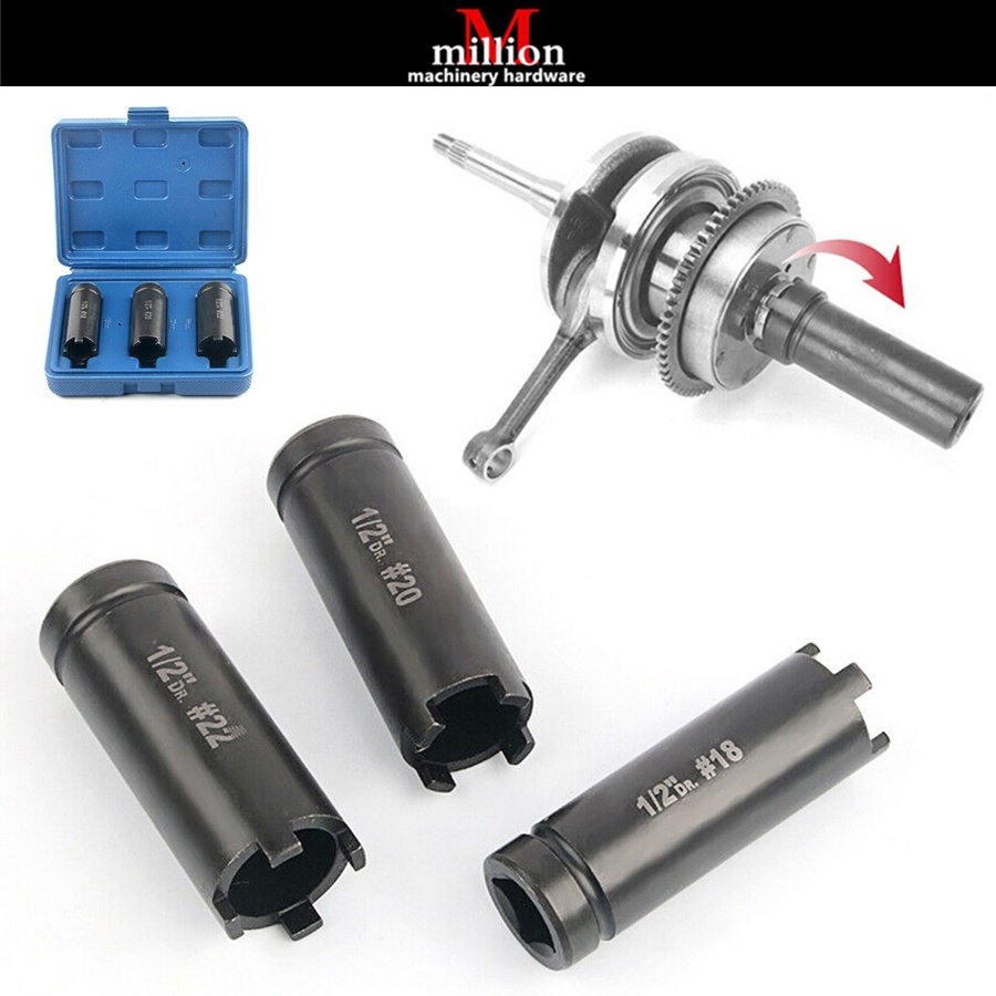 3pcs 1/2" (18, 20, 22mm) Motorcycle Metal Front Rear Wheel Driver ...