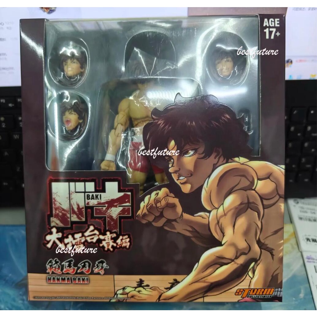 ST 1/12 Storm toys BAKI HANMA Action Figure Change Face Anime ...