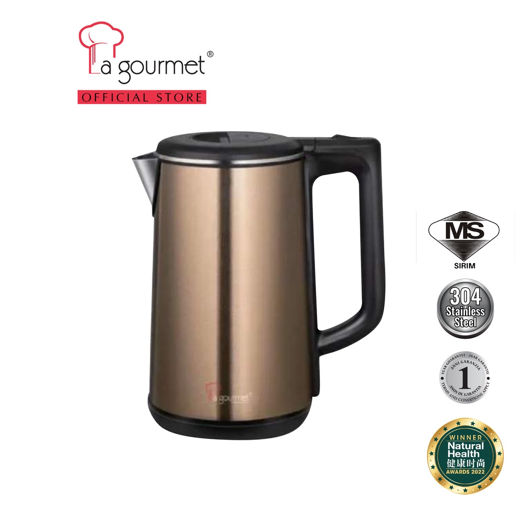 La gourmet Healthy Seamless Electric Kettle, 1.8L Goldion | Shopee Malaysia