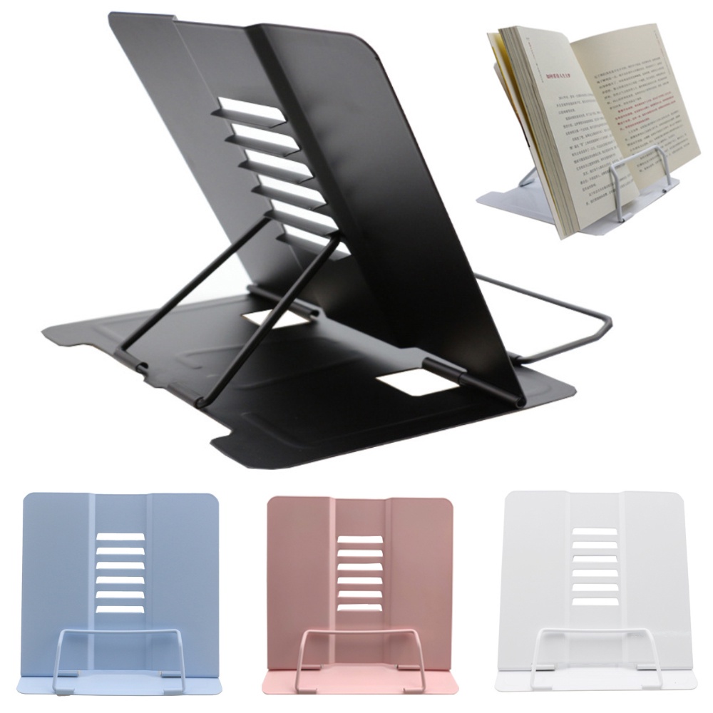 Metal Book Holder Reading Frame Adjustable Angle Bookstand Document ...