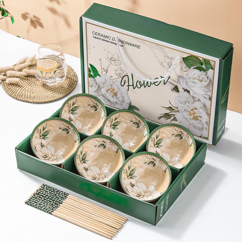 Bohemian Rice Bowl Porcelain Bowl Ceramic Bowl Mangkuk Keramik Soup ...