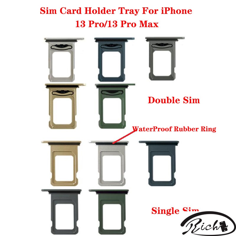 For iPhone 13 Pro Max Single Dual Sim Card Socket Holder Slot Tray ...