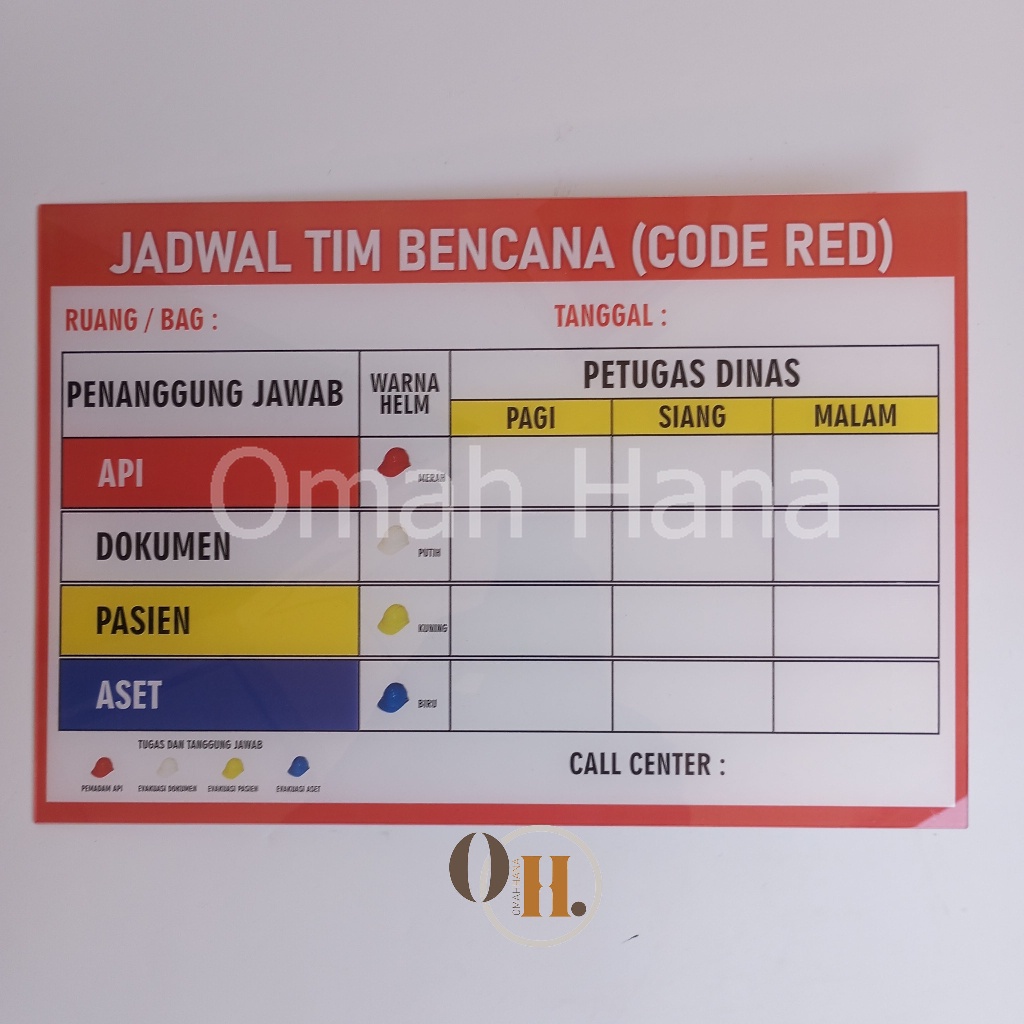 Acrylic Code Red Eco Disaster Team Schedule - Mini Disaster Standby ...