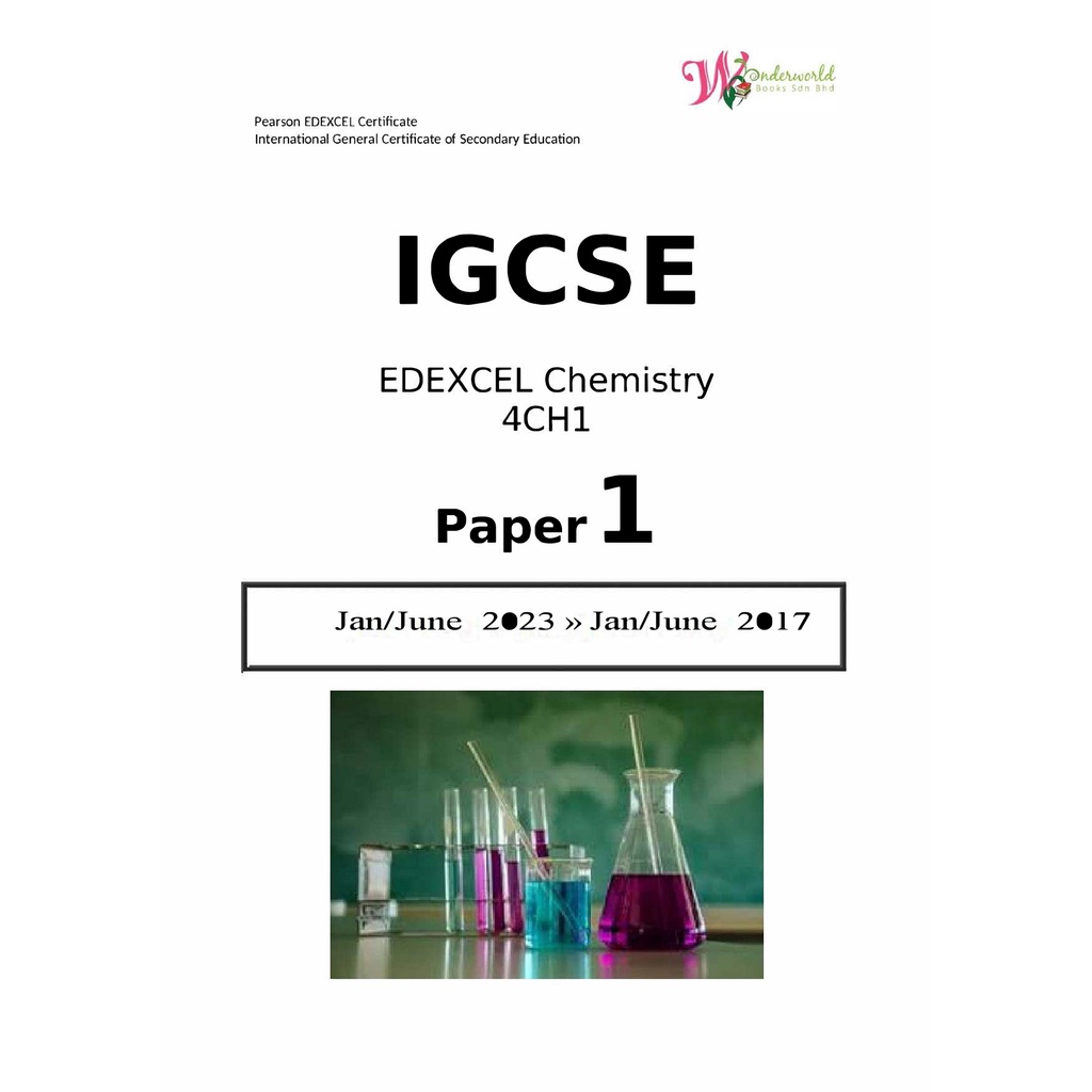 IGCSE Edexcel Chemistry 4CH1 | Paper 1 | Question Papers | Shopee Malaysia