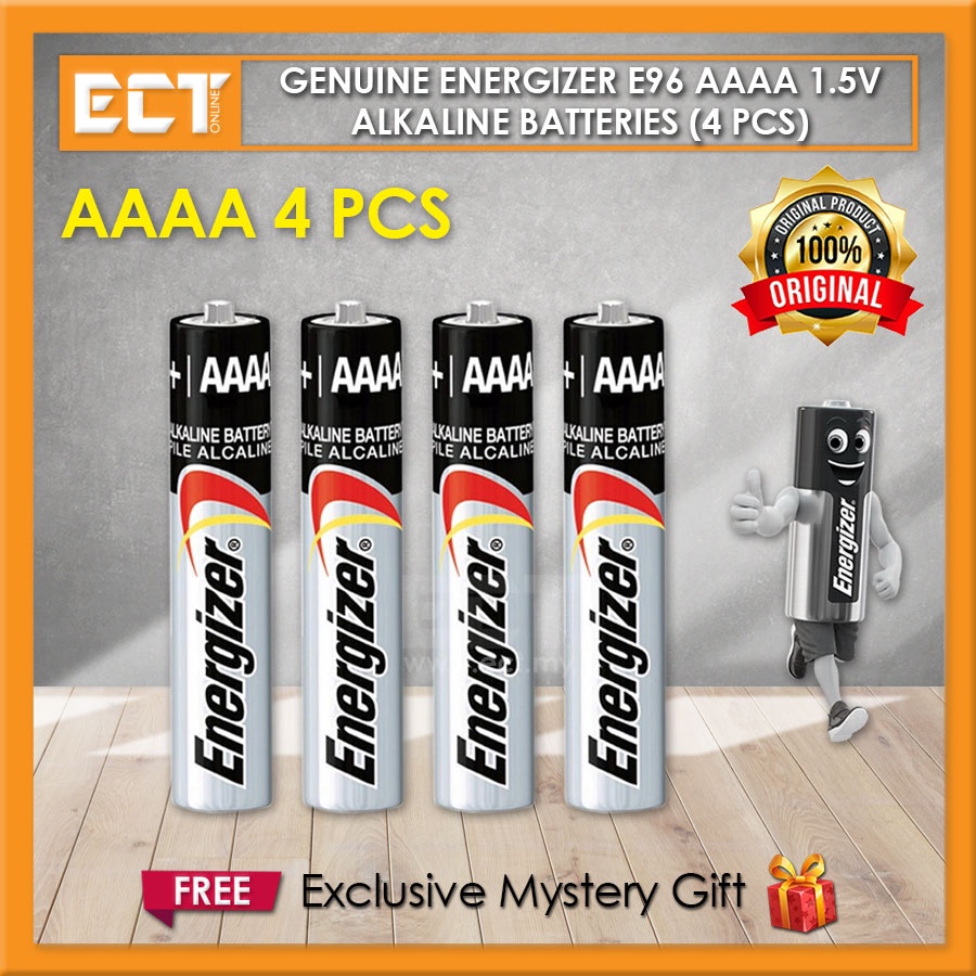 Genuine Energizer E96 AAAA 1.5V Alkaline Battery - (4 PCS) | Shopee ...