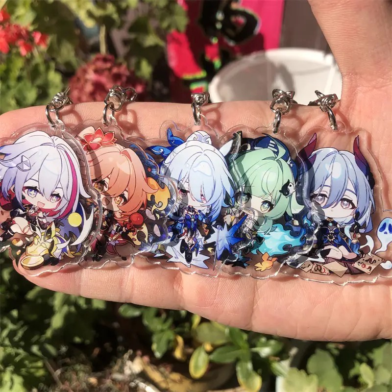 Anime Honkai: Star Rail Keychains Creative Cartoon Character Figure ...