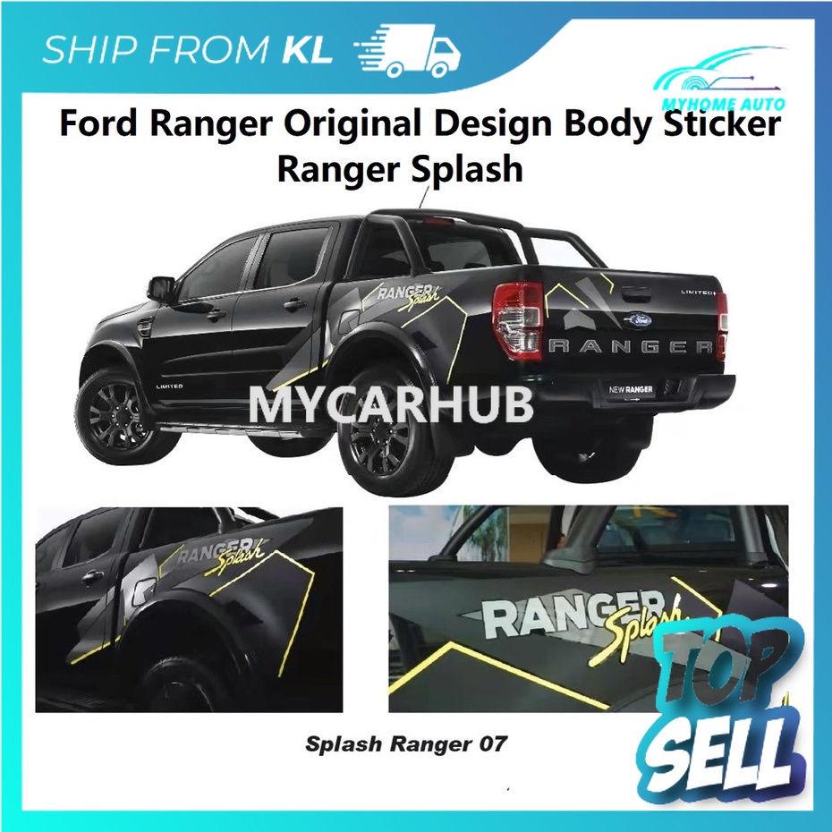 Ford Ranger Side Body Sticker Ranger Splash Design | Shopee Malaysia