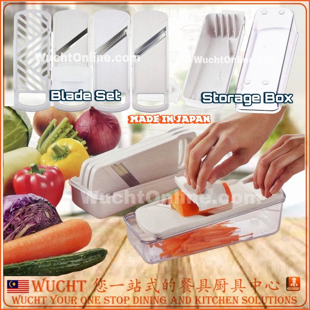 【WUCHT】Japan Vegetable Slicer Set Nagao VSY-01Slicer Grater Julienne ...
