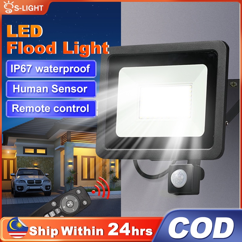 Lampu LED Spotlight Sensor Flood Ligh 200W LED Garden Light Outdoor ...