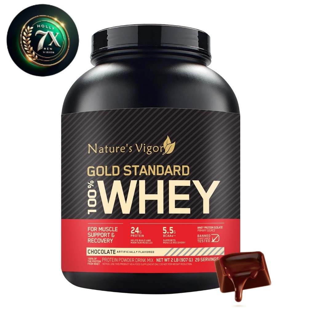 NATURE'S VIGOR Whey Protein - Chocolate Flavor for Muscle Recovery ...