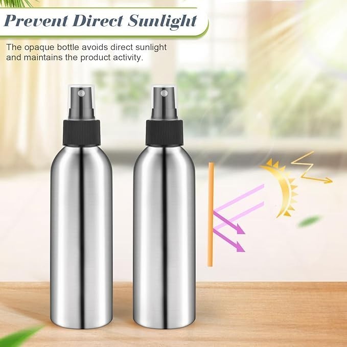 SD Aluminum Empty Spray Bottle Leak-proof Refillable Empty Black Pump ...