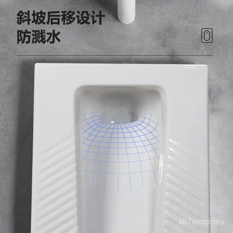 Tandas Mencangkung Besar Seramik Isi Rumah dengan Set Tangki Siram ...