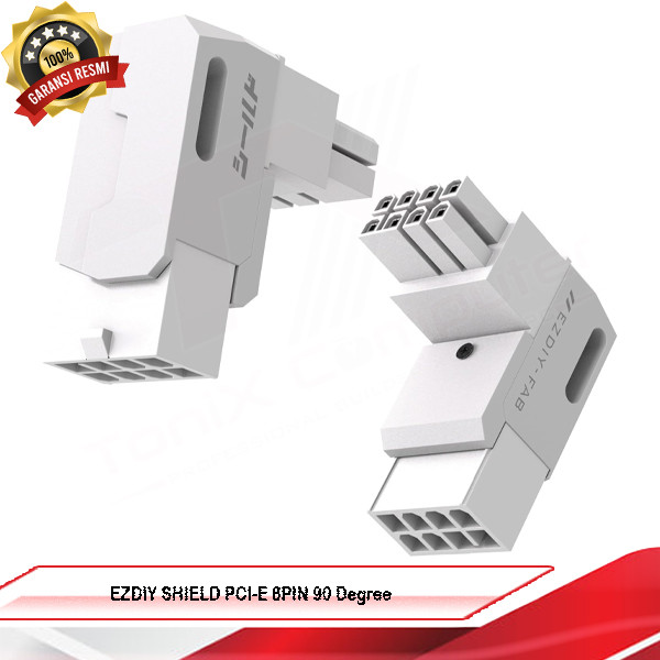EZDIY-FAB SHIELD PCIE 8 PIN 90 PCIe GPU Power Adapter,90-Degree Angled ...
