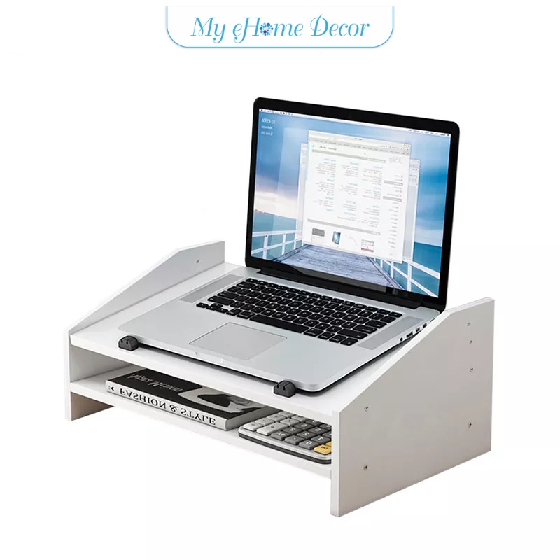 Desktop computer monitor elevated rack tabletop storage rack desktop ...