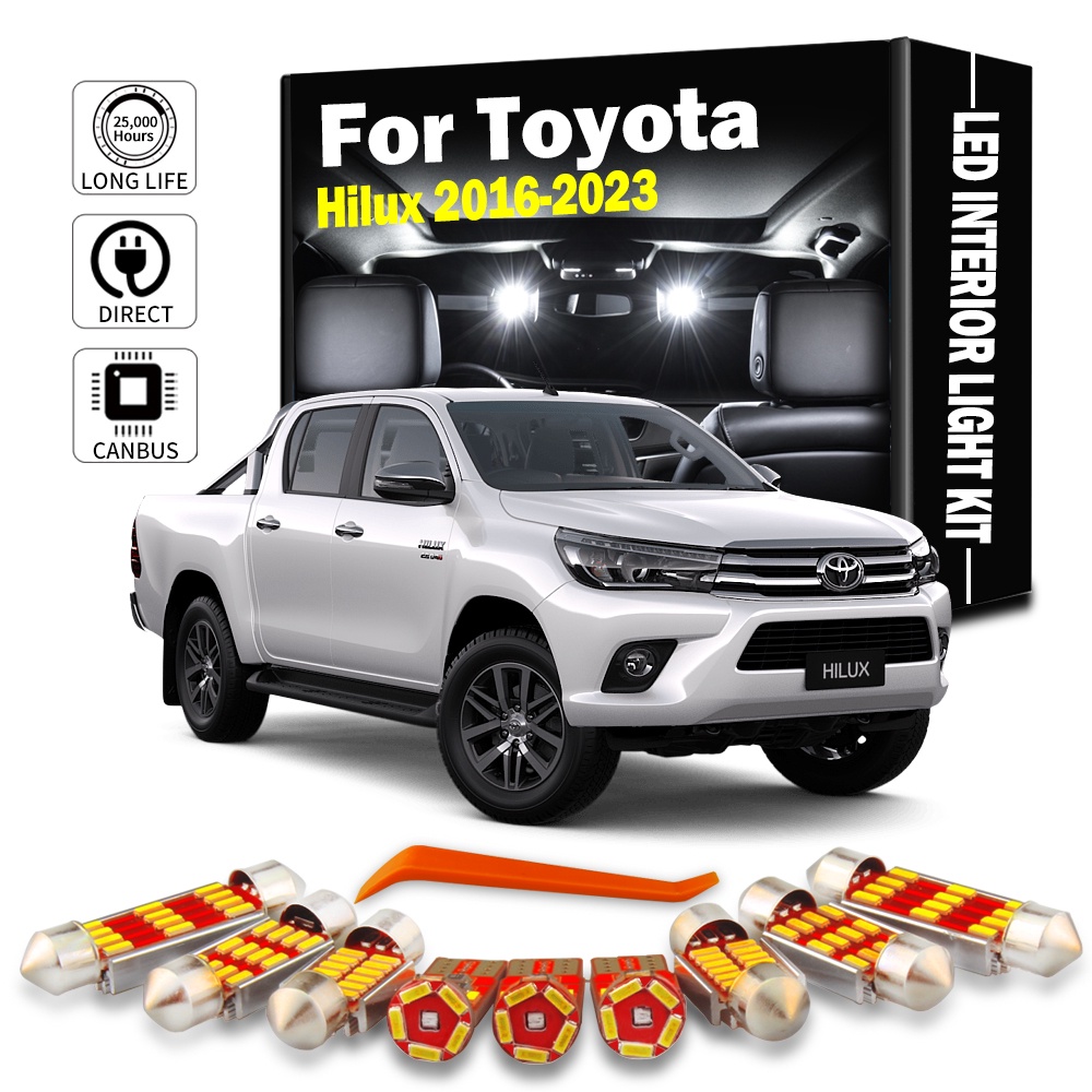 8Pcs Car Bulbs For Toyota Hilux 2016-2020 2021 2022 2023 LED Interior ...