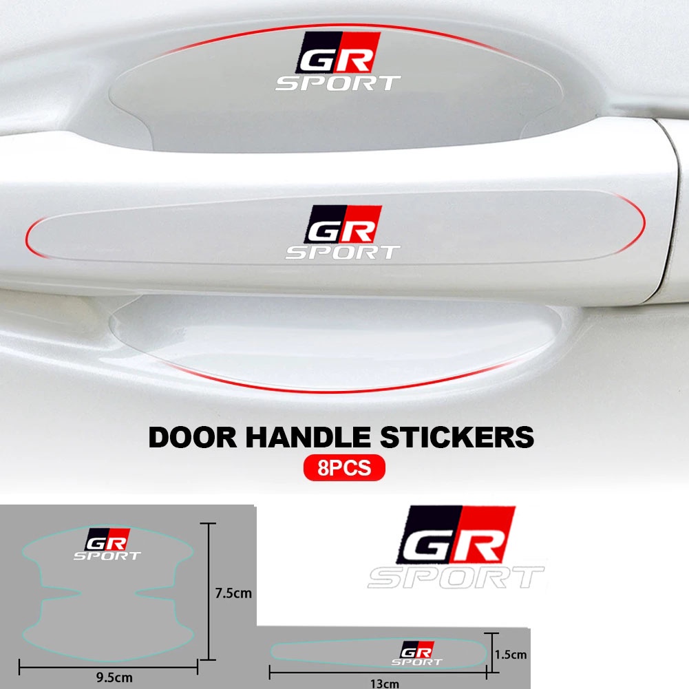 For Toyota GR 8PCS Car Scratches Transparent Door Handle Bowl Protector ...