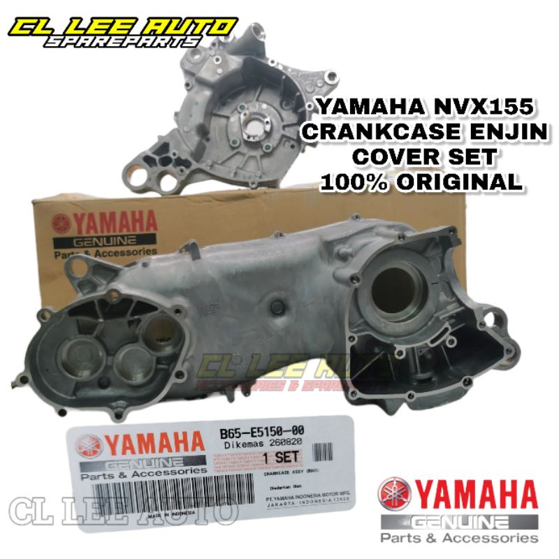YAMAHA NVX155 CRANKCASE ENGINE COVER ASSY SET CRANK CASE ENGIN ENJIN ...