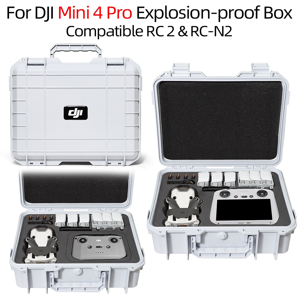 （No Drones ）Drone case for DJI Mini 4 Pro Explosion proof box safety case storage bag anti drop ...