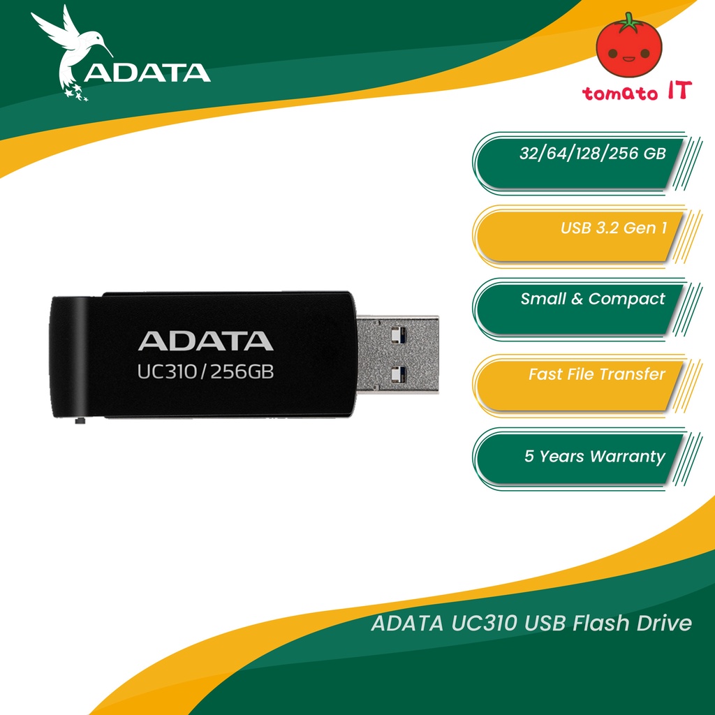 ADATA UC310 USB Flash Drive - 32GB/64GB/128GB/256GB | Shopee Malaysia
