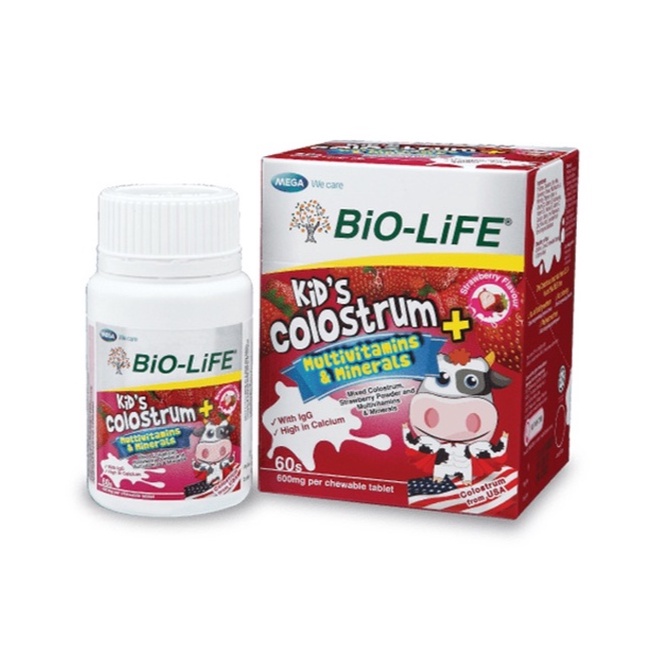 BiO-LiFE Kids Colostrum+Multivitamin & Minerals 60's (Strawberry) (Exp ...