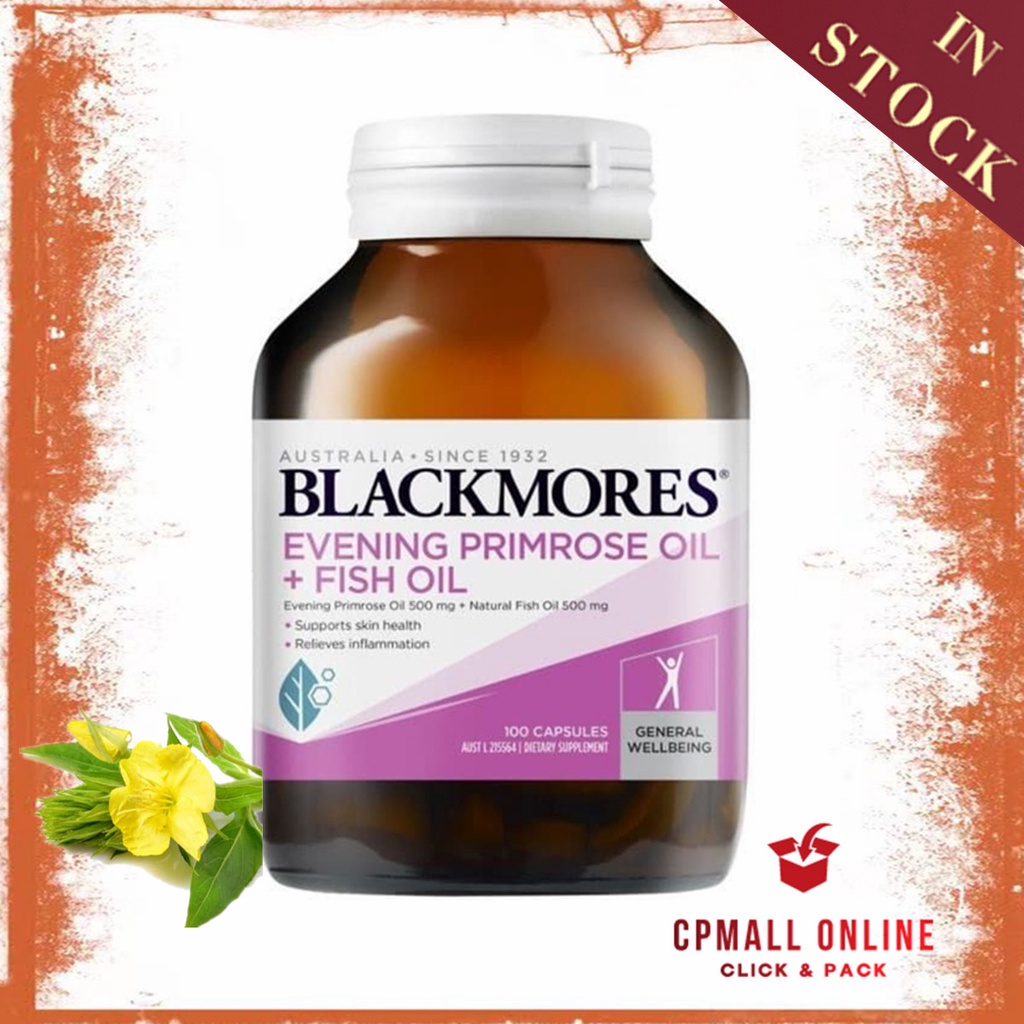 Blackmores 月见草鱼油 EPO Evening Primrose Oil + Fish Oil 500mg 100 Capsules ...
