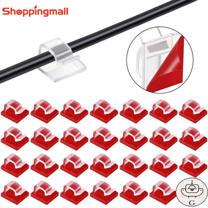 GS [Sunshine] Cable Clips Self Adhesive Cord Management Black Wire ...