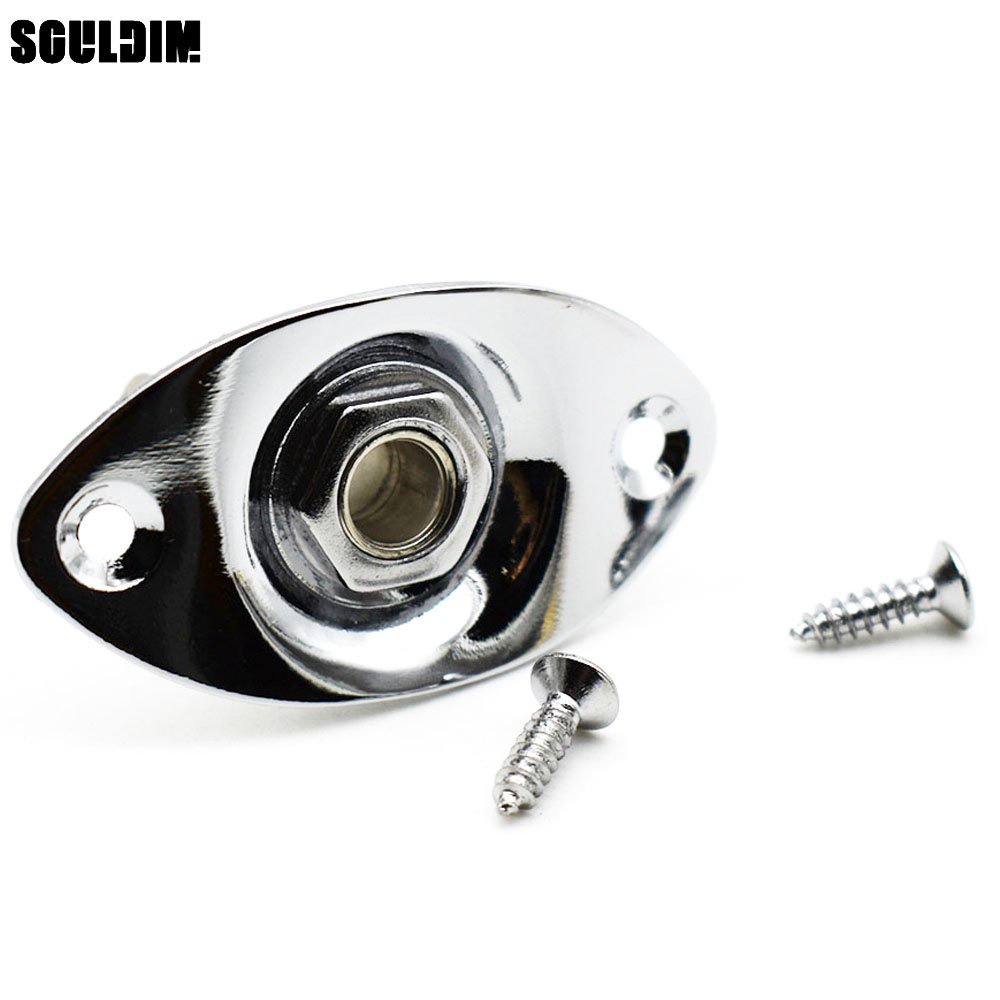 Oval Indented Electric Bass Guitar Jack Output Input Socket Cover Plate ...