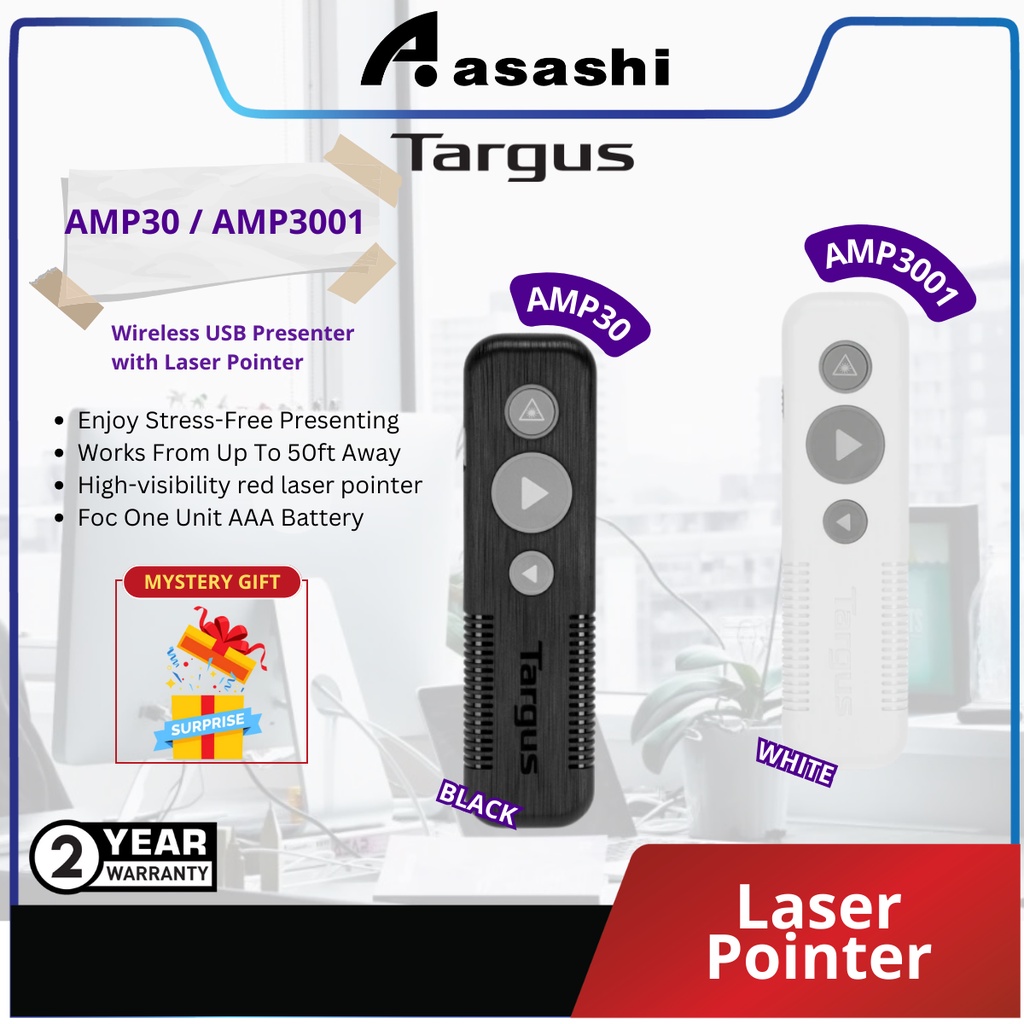 Targus AMP30 / AMP3001 Wireless USB Presenter with Laser Pointer ...