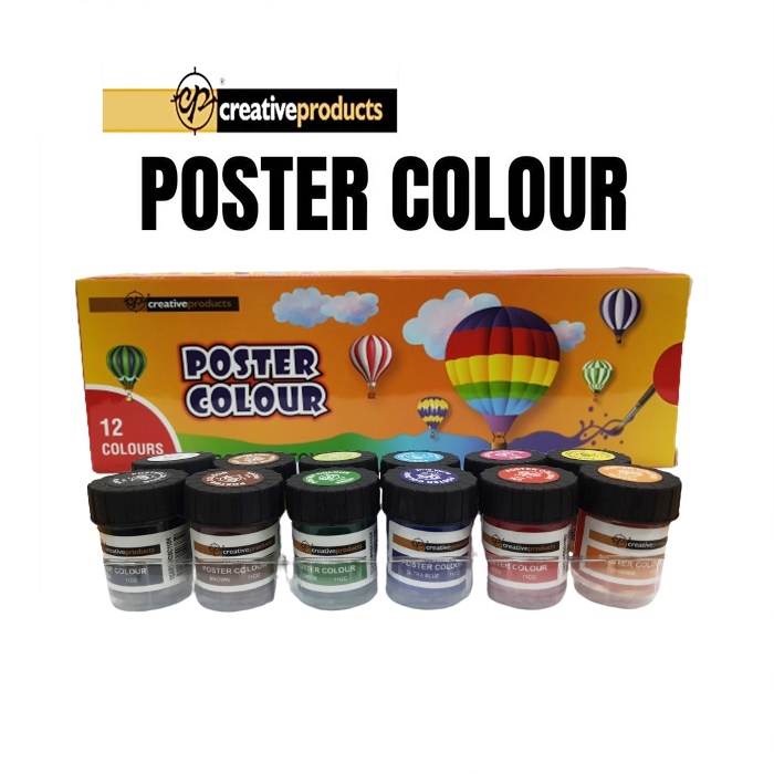 CP Creative Products Non-Toxic Poster Color Set, Poster Colour Paint ...