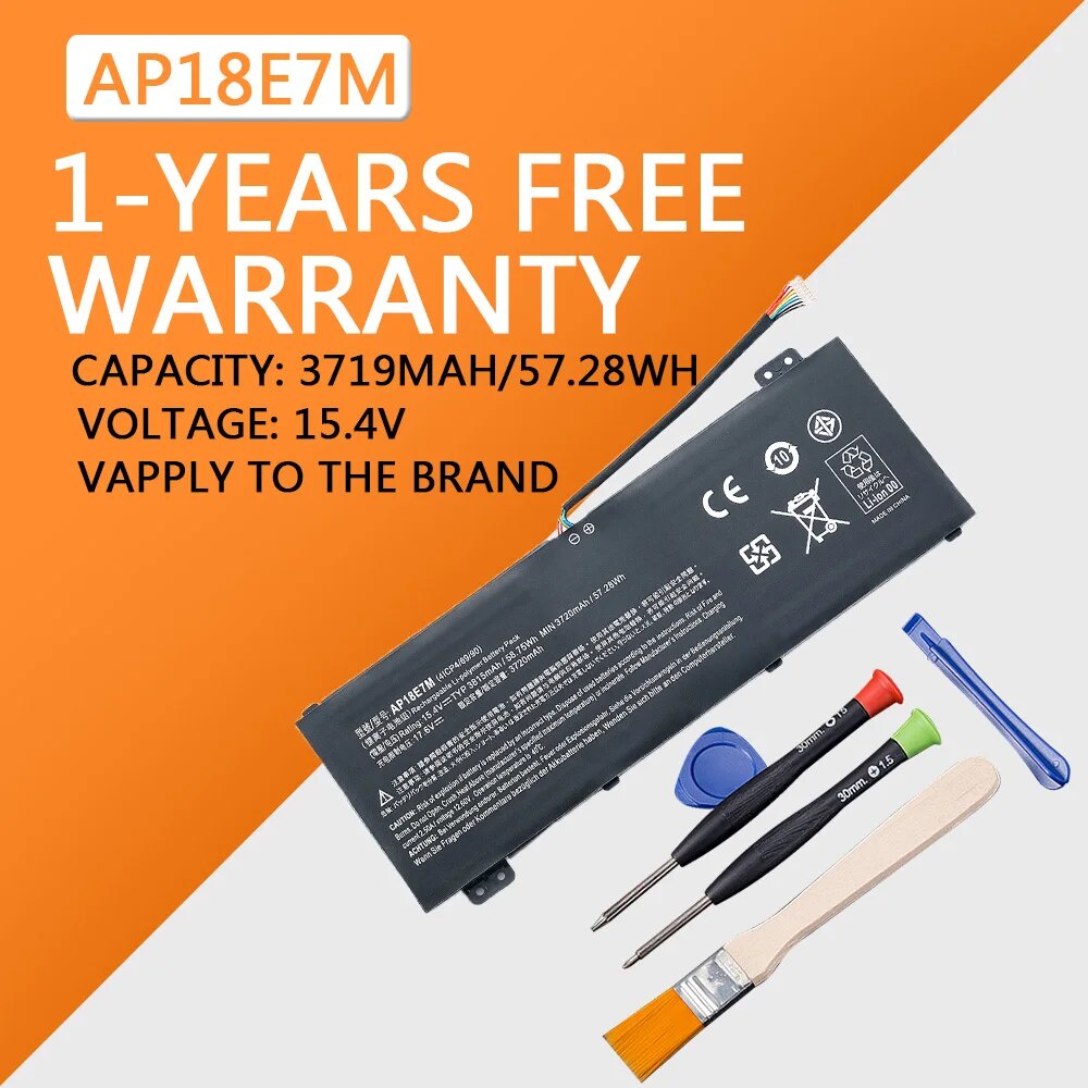 AP18E8M Laptop Battery For Acer Nitro 5 AN515-54 AN515-55 AN517-51 7 ...