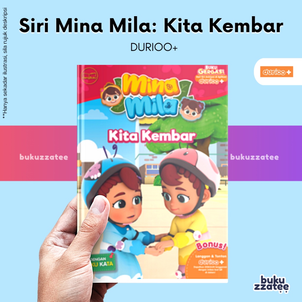 (Buku Saiz Gergasi) Siri Mina Mila: Kita Kembar | Big Book Durioo+ ...