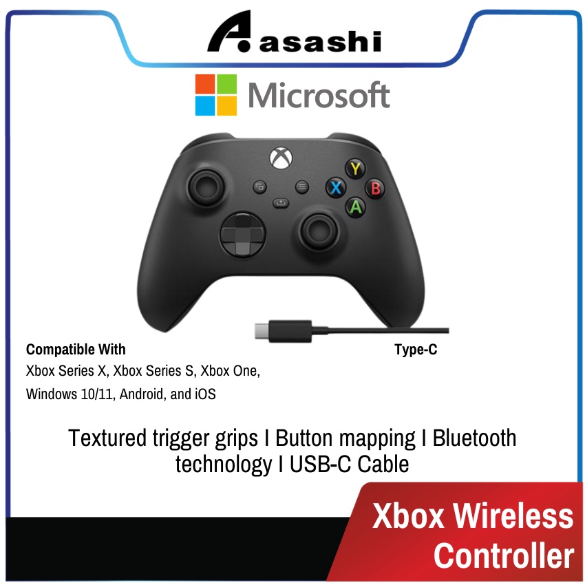Genuine - Microsoft Xbox Wireless USB-C Controller - Carbon Black (3 ...