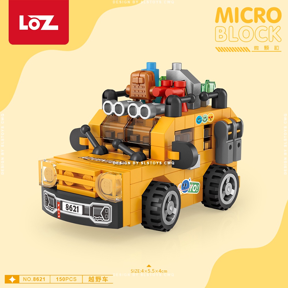 LOZ IDEAS Mini Block Cute Vehicle Car Motorcycle Truck Tank Helicopter ...