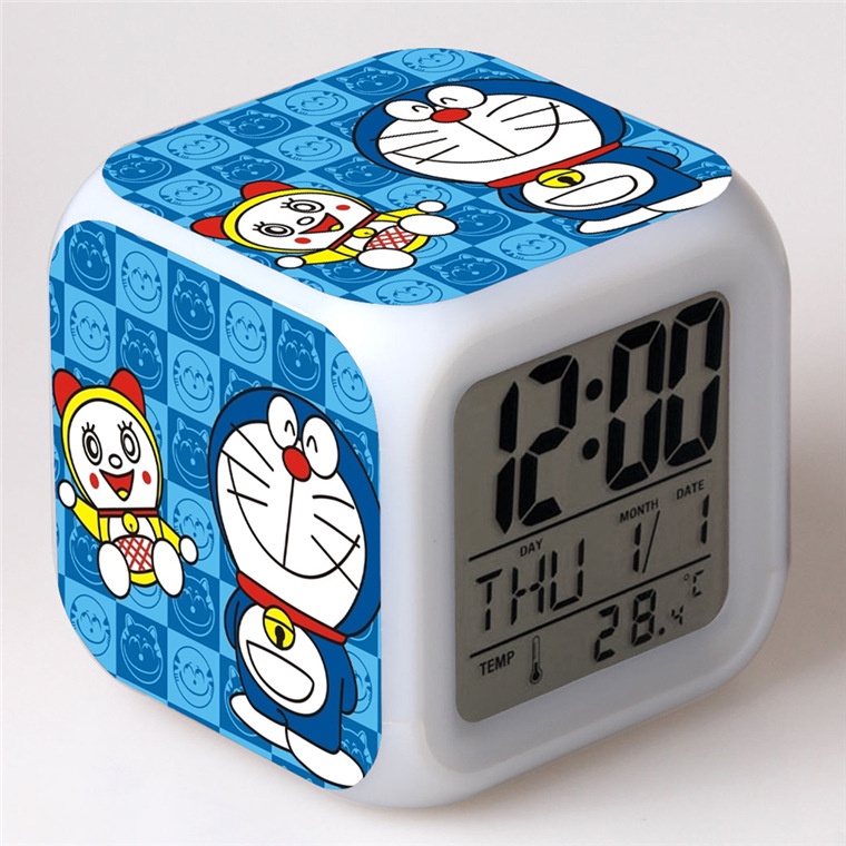 New Cartoon Doraemon Alarm Clock Doraemon Student Gift Colorful Alarm ...