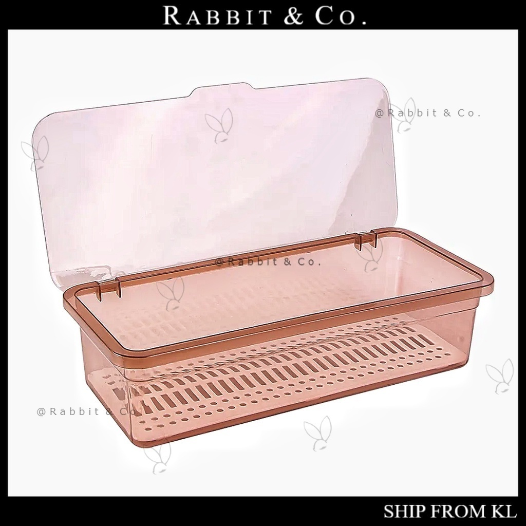 R&C Transparent Dustproof Covered Plastic Storage Box Plastic Tray with ...