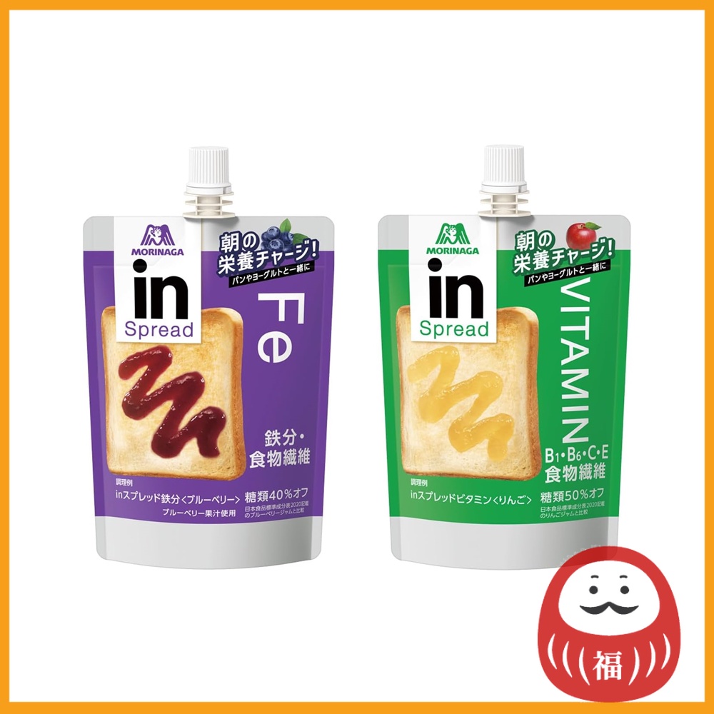 Morinaga In Spread Jam - Iron & Fiber Blueberry / Multivitamin Apple ...