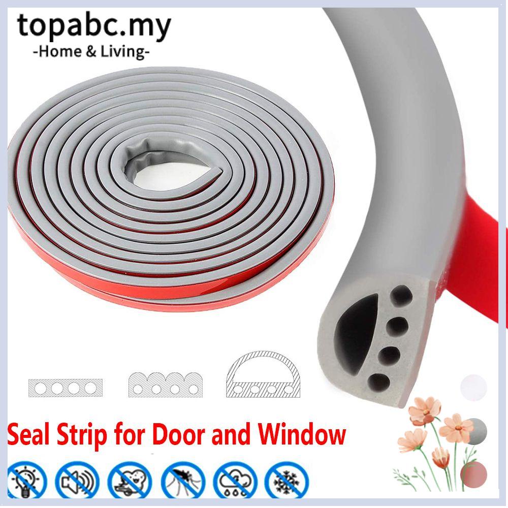 TOPABC 6M Sealing Strip D/I Type Soundproof Silicone Rubber Draught ...