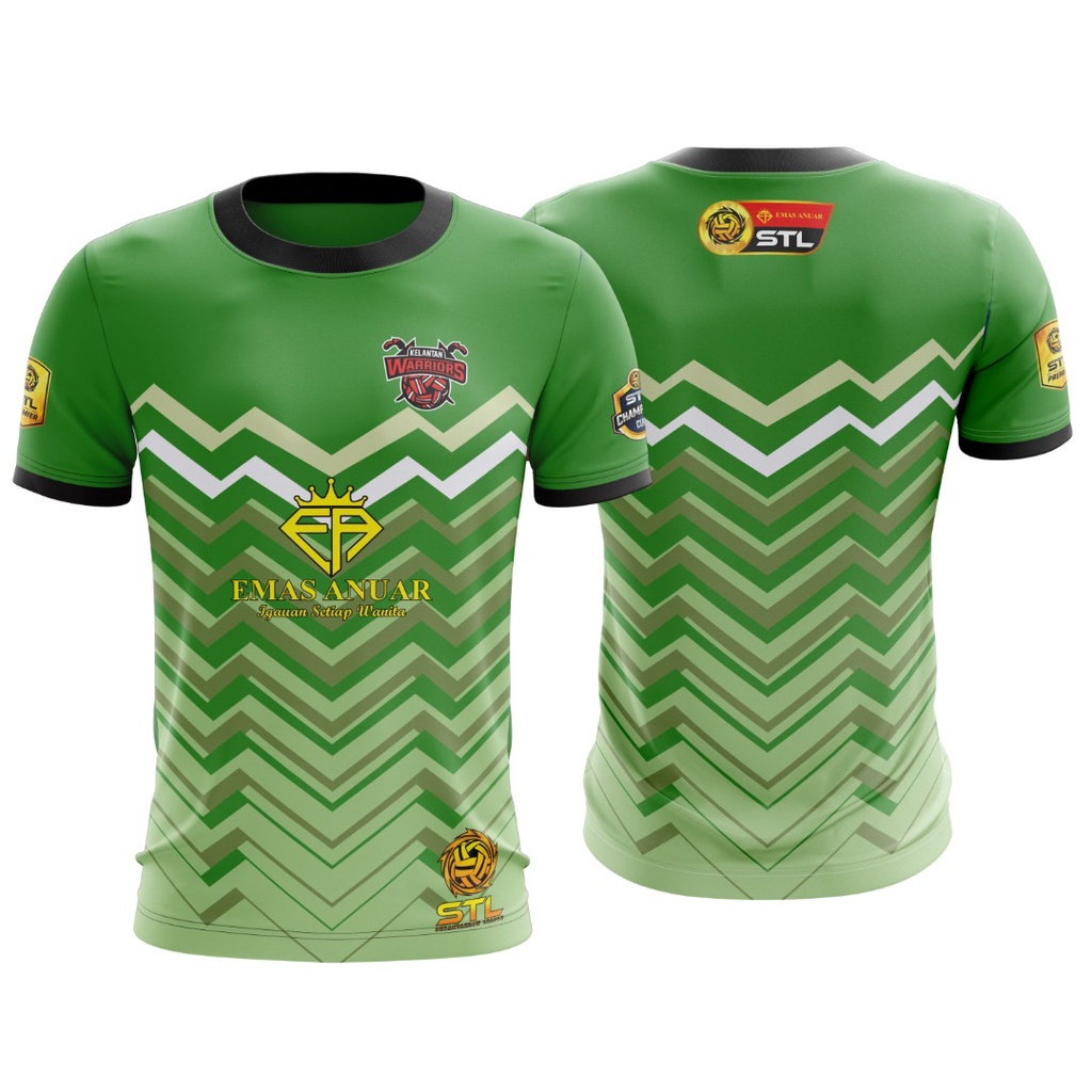 STL Sepak Takraw League Kelantan Warriors Full Sublimation Jersey ...