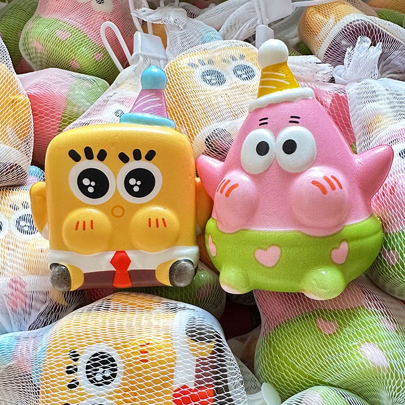 Cute Sanrio SpongeBob Tamagon Doll Stress Relief Toys Kawaii Finger ...