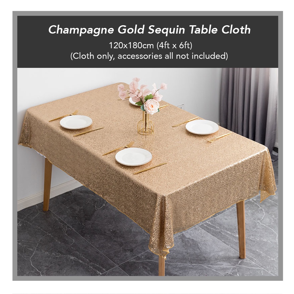 ACEVE DREAM READY STOCK 1.2x1.8m Sequin Table Cloth Overlay Blink Deco ...