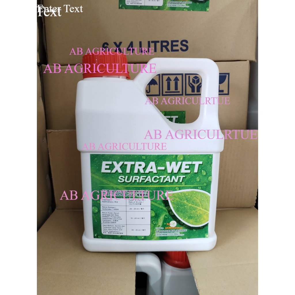 4L EXTRA WET SURFACTANT ( Gam Pelekat Racun Baja Foliar / Wetting Agent ) | Shopee Malaysia