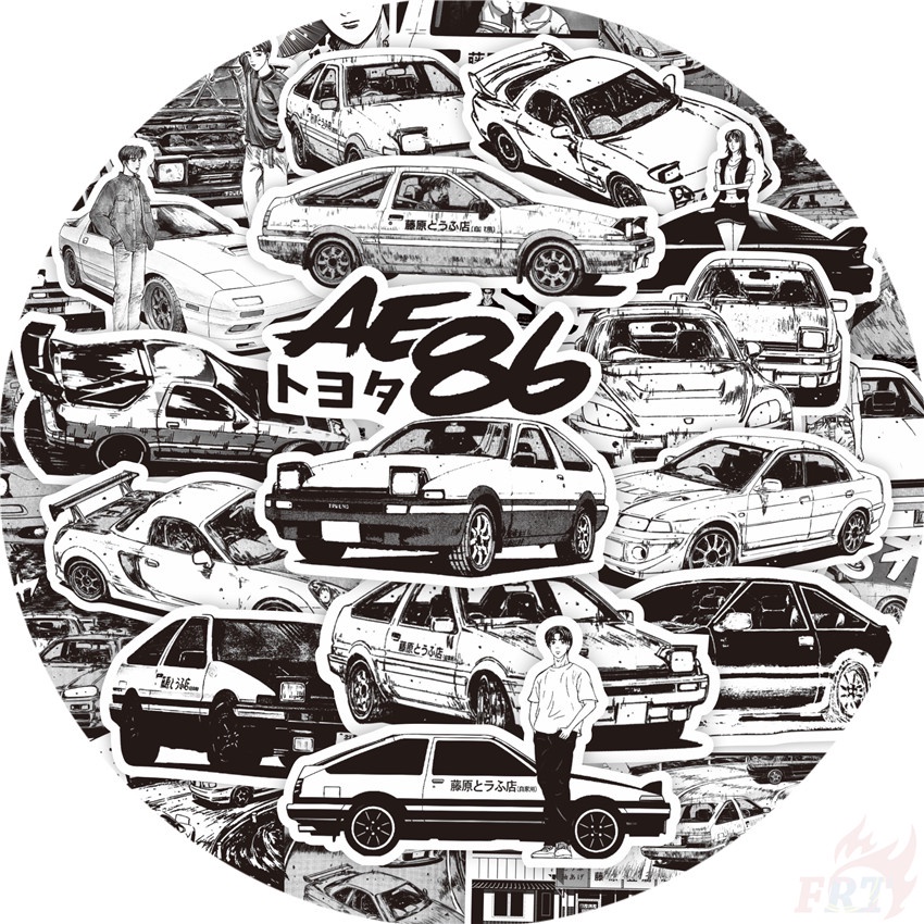 75Pcs/Set Initial D Series 01 Stickers Fashion DIY Decals Doodle ...